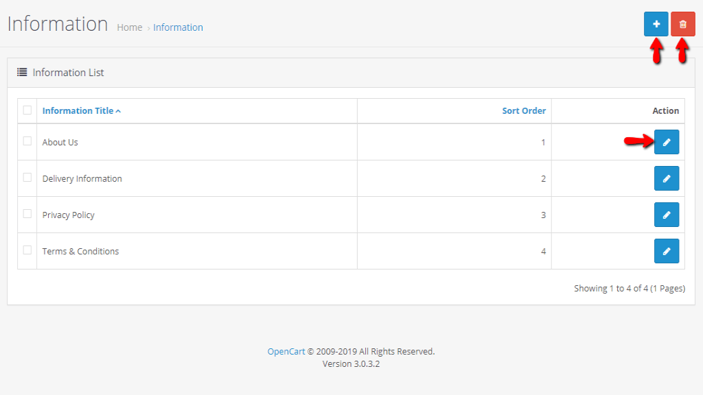 Editing The Information Pages In OpenCart 3 HostArmada